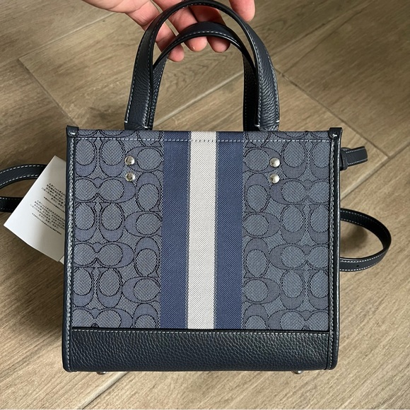 Coach | Bags | Coach Dempsey Tote 22 In Signature Jacquard With Stripe ...